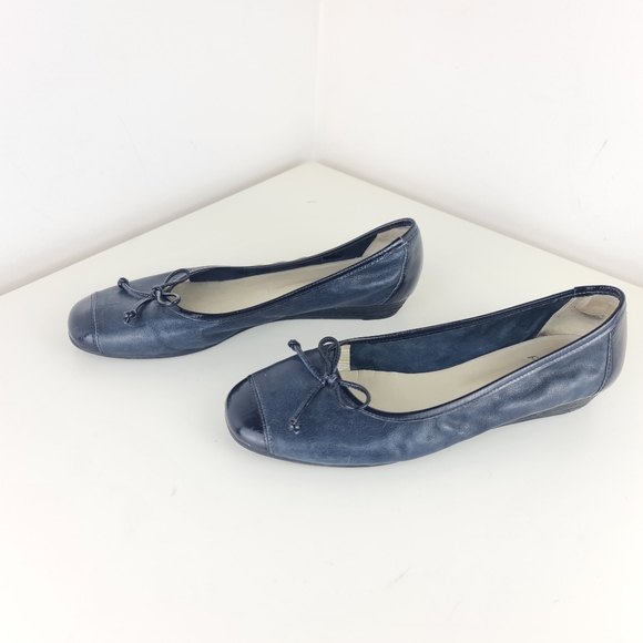 Perlato | Shoes | Perlato Leather Women Elegant Comfy Bow Ballet Flats ...